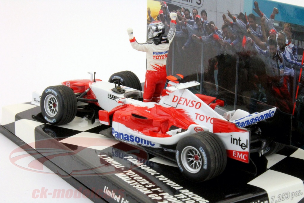 Minichamps 1:43 J. Trulli Toyota TF105 GP Malaysia Formel 1 2005 ...