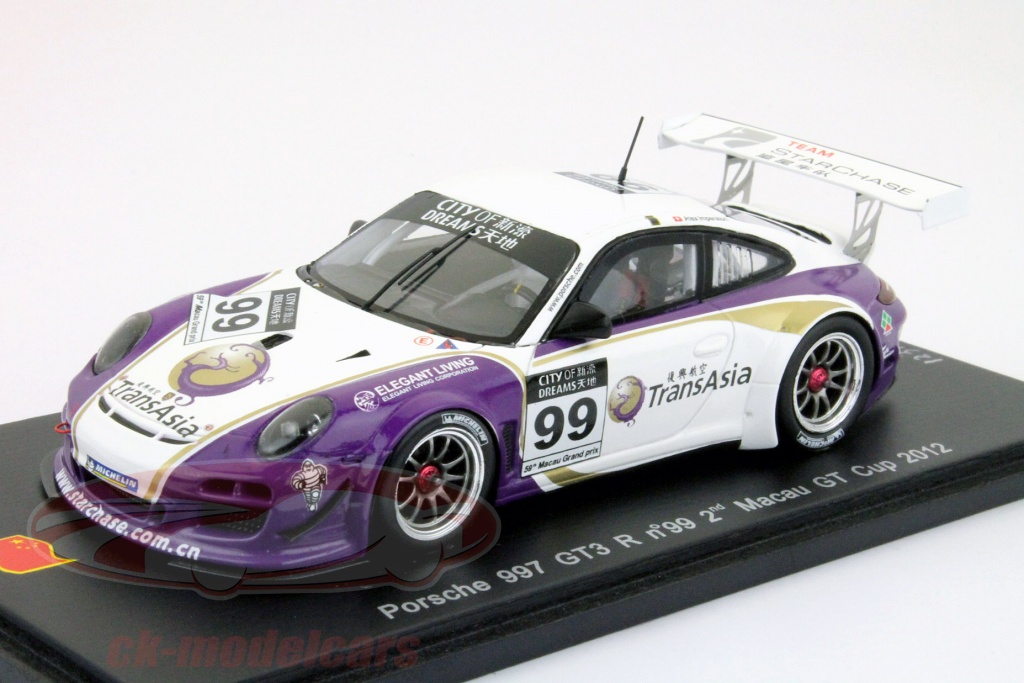Spark 1:43 Porsche 911 (997) #99 Macau GT Cup 2012 Alexandre Imperatori ...