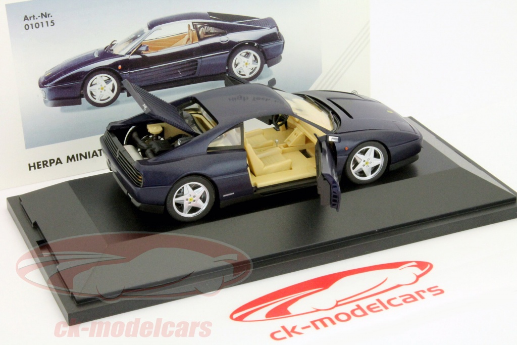 Herpa 1:43 Ferrari 348 TB year 1989-1995 blue 010115 model car 010115
