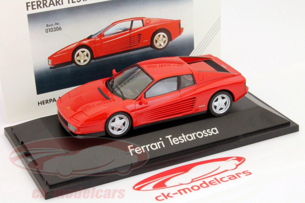 Herpa 1:43 Ferrari Testarossa year 1984-1996 red 010306 model car 010306