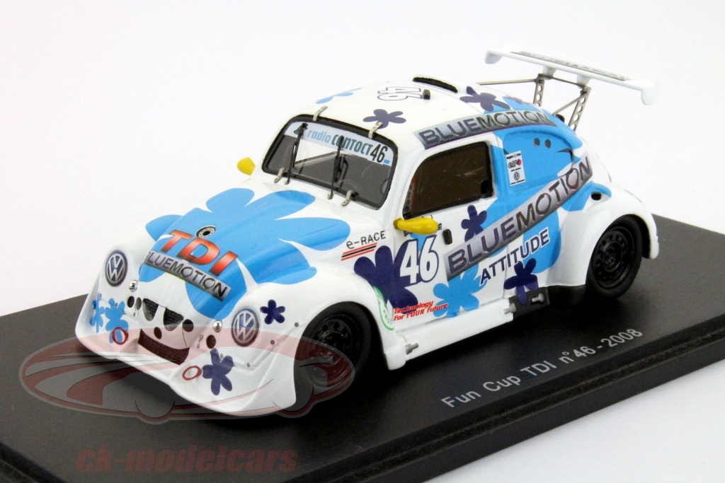 Spark 1:43 Volkswagen VW Beetle TDI #46 VW Fun Cup 2008 S0829 model car ...