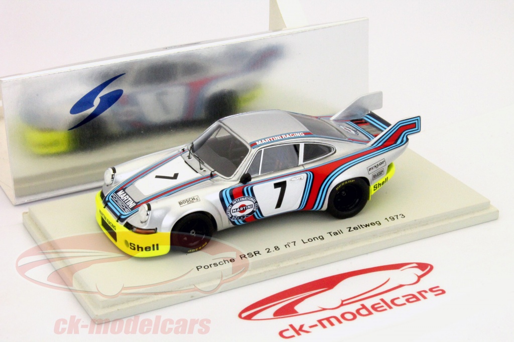 Spark 1:43 Porsche RSR 2.8 Long Tail #7 Zeltweg 1973 G. van Lennep, H ...