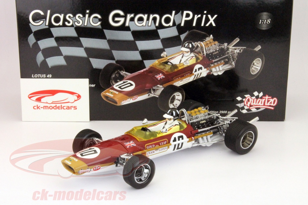 Quartzo 1:18 Graham Hill Lotus 49 #10 World Champion Formula 1 1968 18214 model car 18214 ...