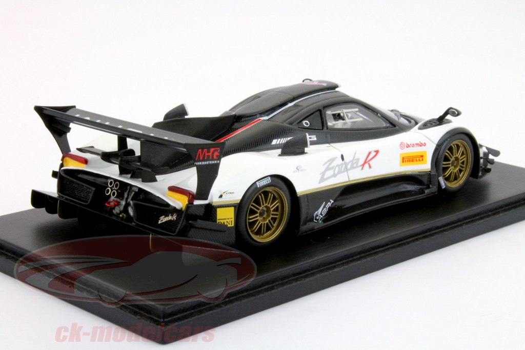 Spark 1:43 Pagani Zonda R Evo built in 2012 white / black S3562 model ...