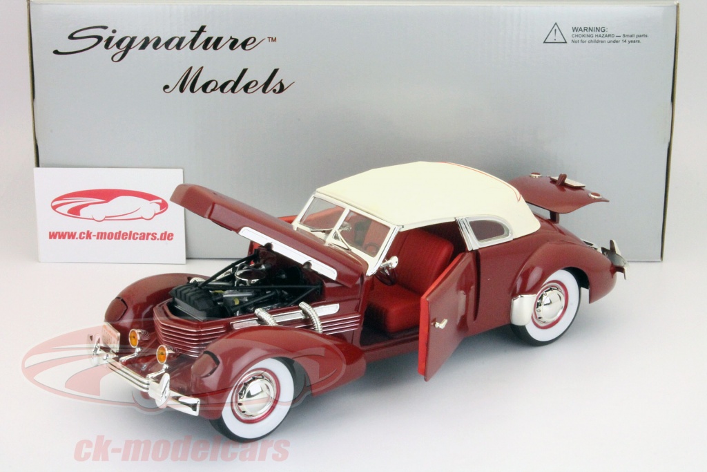 Signature Models 1:18 Cord 812 Supercharged year 1937 red 1:43 ...