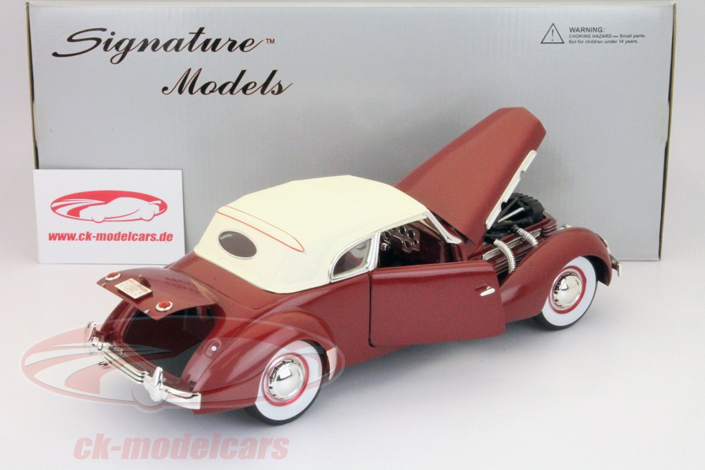 Signature Models 1:18 Cord 812 Supercharged year 1937 red 1:43 ...