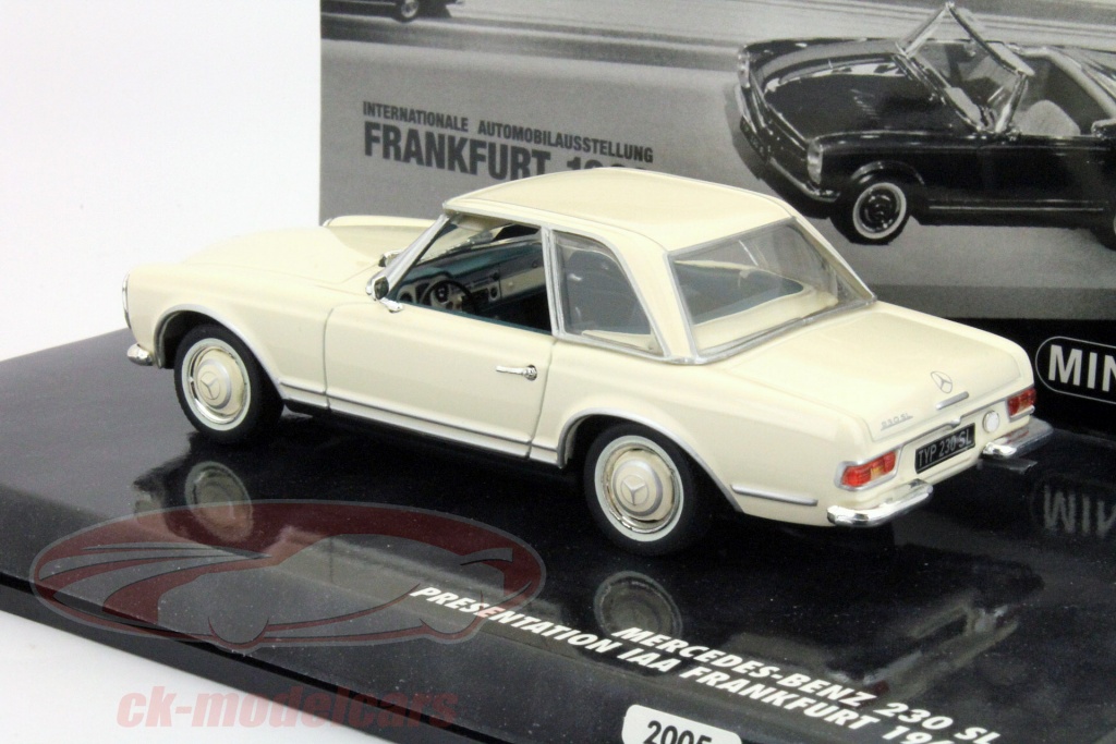 Minichamps 1:43 Mercedes-Benz 230 SL with hardtop IAA Frankfurt 1963 ...