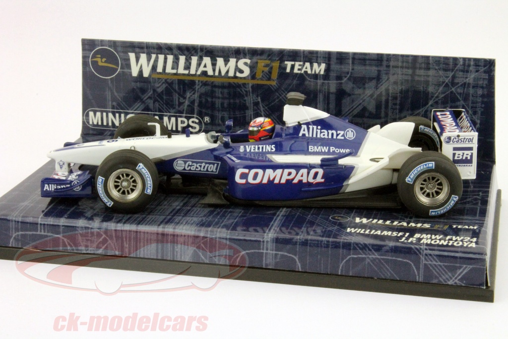 Minichamps 1:43 Juan-Pablo Montoya BMW Williams FW24 Formula 1 2002 400020006 model car ...