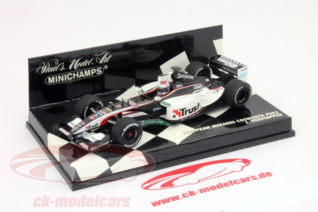Minichamps 1:43 Jos Verstappen European Minardi Cosworth PS03 Formula 1 ...