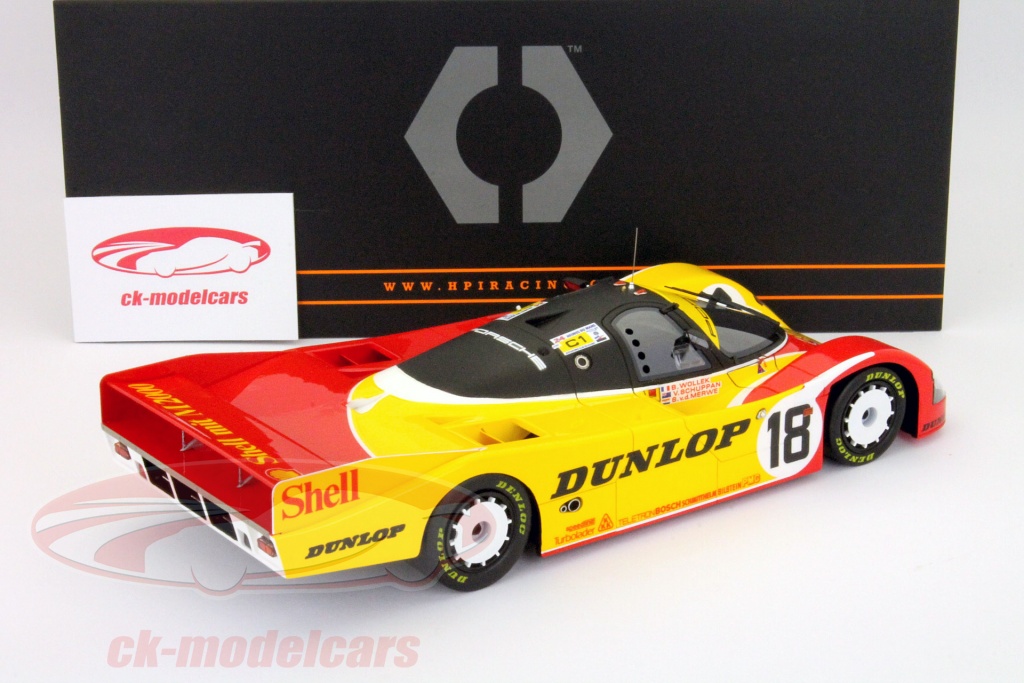 HPI 1:18 Porsche 962C º 18 24h Le Mans 1988 como Wollek, V. Schuppan, S ...