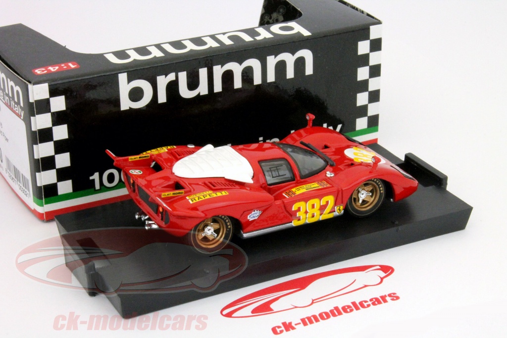 Brumm 1:43 Ferrari 512S #382 Trieste-Opicina 1970 G. Moretti R518 model ...