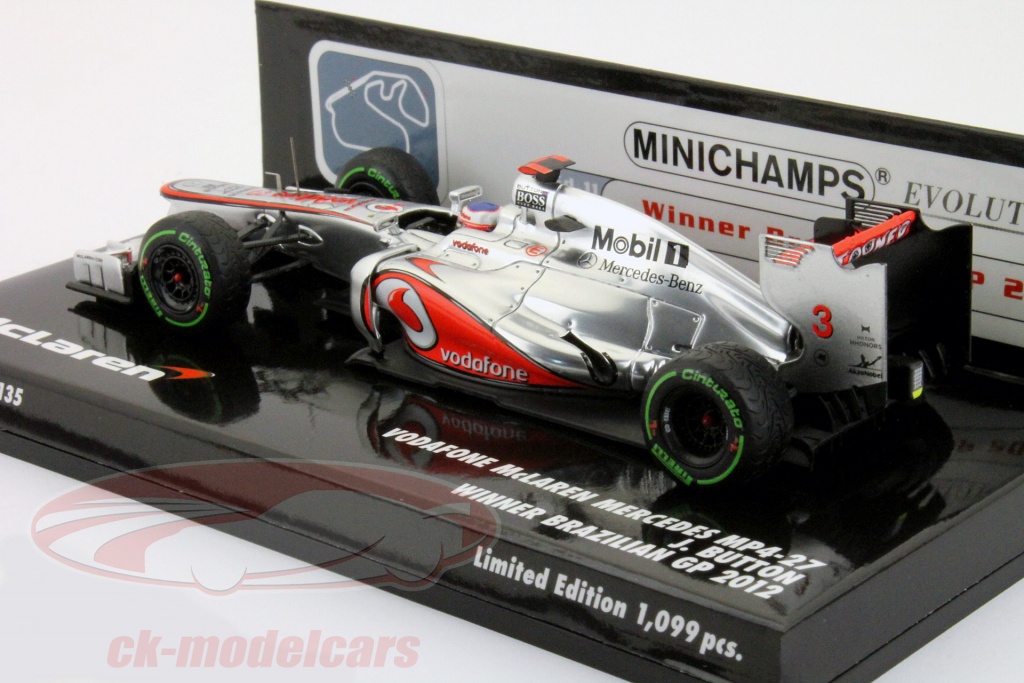 Minichamps 1:43 J. Button McLaren MP4-27 #3 Winner GP Brazil Formel 1 ...