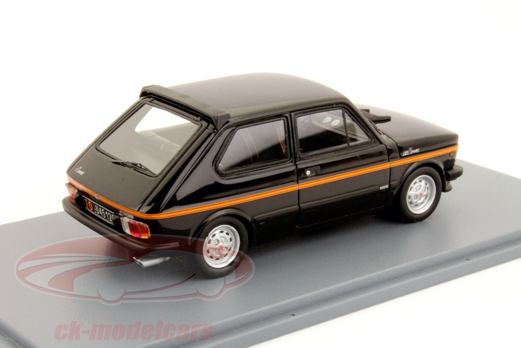 Neo 1:43 Fiat 127 Sport 70 HP Year 1979 black / Orange NEO45120 model ...