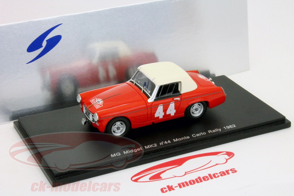 Spark 1:43 MG Midget MK2 #44 Rally Monte Carlo 1962 Riley, Huges S0450 ...