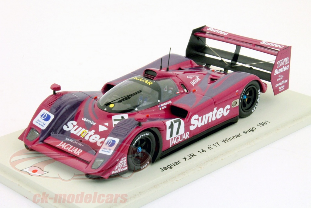 Spark 1:43 Jaguar XJR 14 #17 Ganador Sugo 1991 T. Fabi, D. Brabham ...