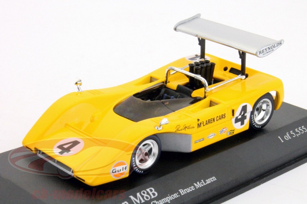 Minichamps 1:43 McLaren M8B #4 Winner Can Am Series McLaren Brcue 1969 530694304 model car ...