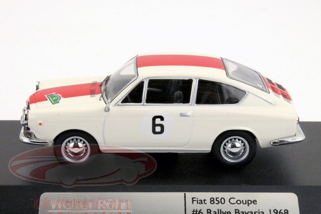 Ixo 1:43 Fiat 850 Coupe #6 Rally Bavaria 1968 Walter Roehrl CCC203 ...