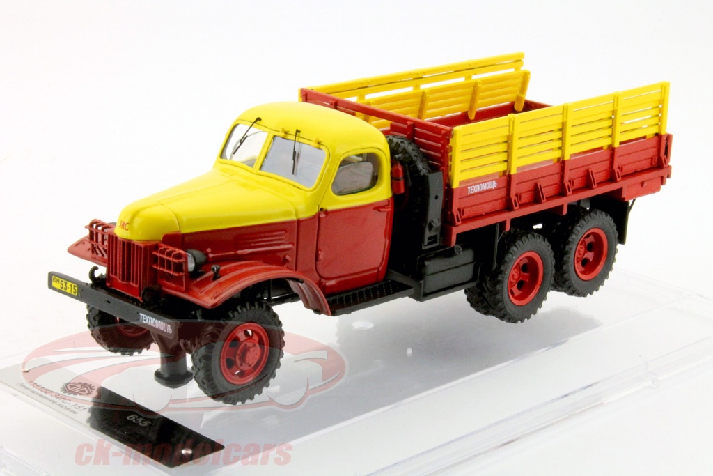 DIP 1:43 ZIS-151 Service Routier jaune / rouge Models 115102 modèle ...