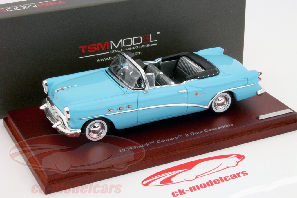 True Scale 1:43 Buick Century Cabriolet Year 1954 blue TSM134306 model ...