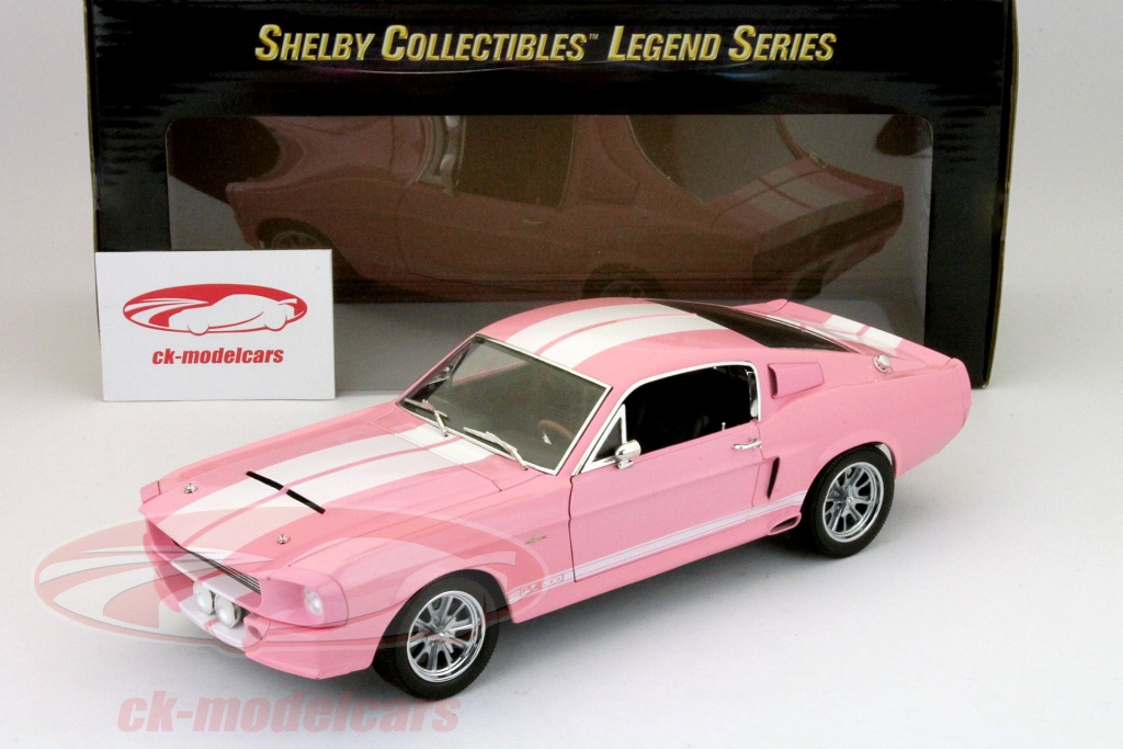 Shelby Collectibles 1:18 Ford Shelby GT 500 Bj 1967 pink with white stripes shelby511 model car ...