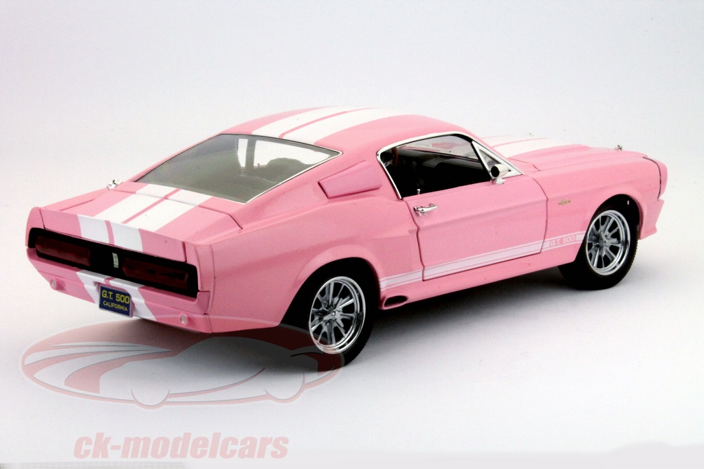 Shelby Collectibles 1:18 Ford Shelby GT 500 Bj 1967 pink with white stripes shelby511 model car ...