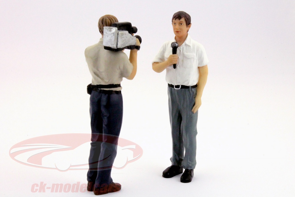 True Scale 1:18 Figures Set reportero y camarógrafo TSM13AC13 modelo ...
