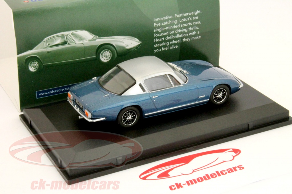 Oxford 1:43 Lotus Elan Plus 2 Lagon blue / silver LE002 model car LE002 ...