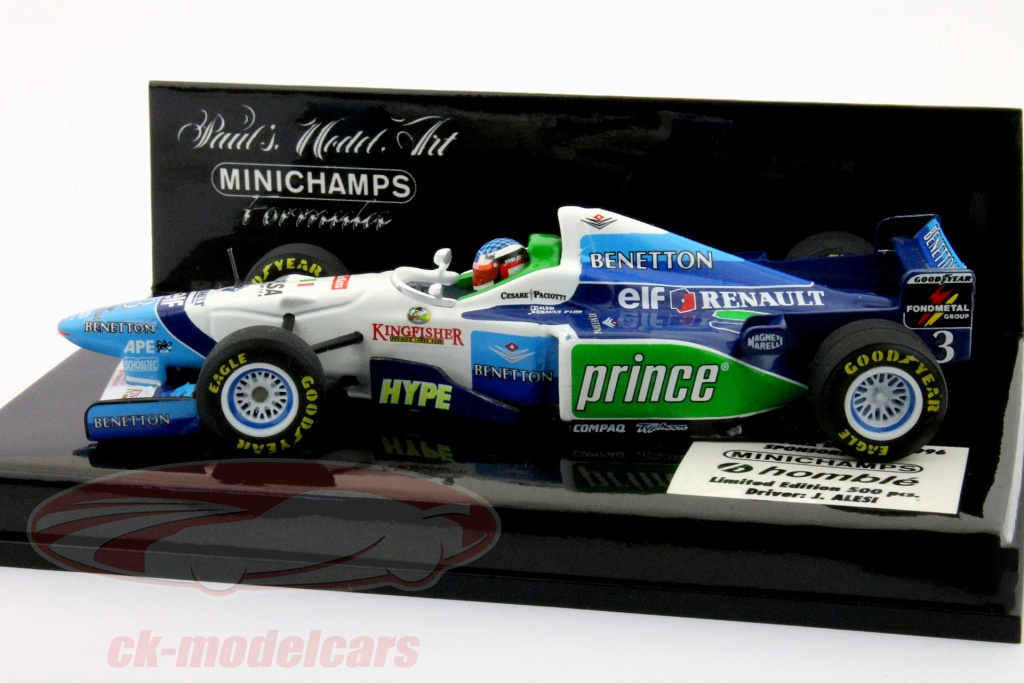 Minichamps 1:43 Jean Alesi Benetton B196 #3 GP Belgium Formula 1 1996 430960023 model car ...