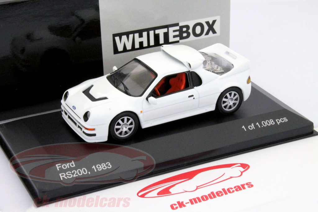 WhiteBox 1:43 Ford RS200 Year 1983 white WB050 model car WB050
