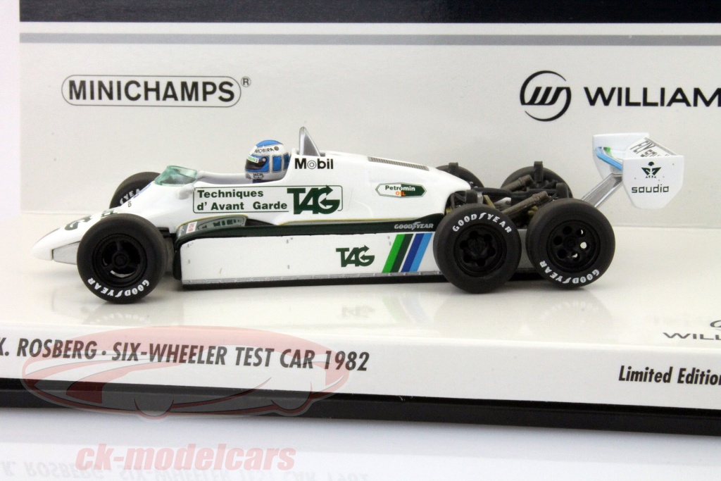 Minichamps 1:43 Keke Rosberg Ford FW08-06W 6-Wheeler formula 1 champion ...