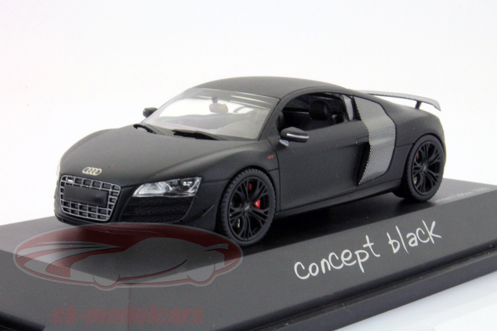 Schuco 1:43 Audi R8 GT concept black Year 2010 mat black 450722700 ...