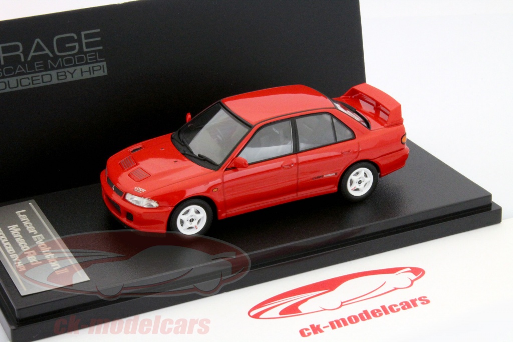 HPI 1:43 Mitsubishi Lancer Evo II red 8559 model car 8559 4944258085593