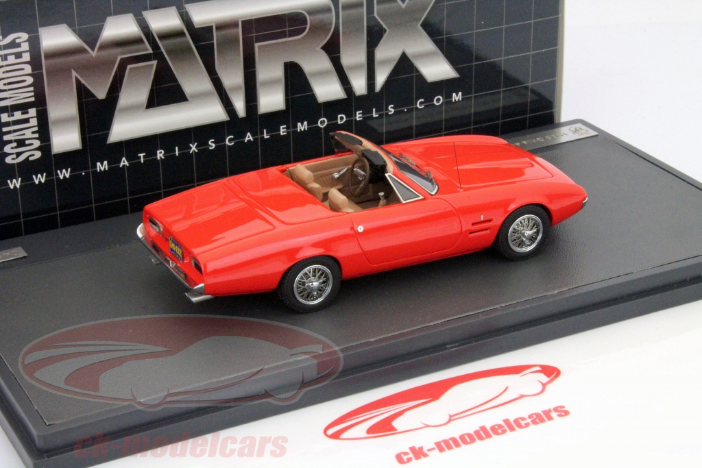 Matrix 1:43 Ghia 450 SS Cabriolet Jaar 1966 rood MX10701-32 model auto ...