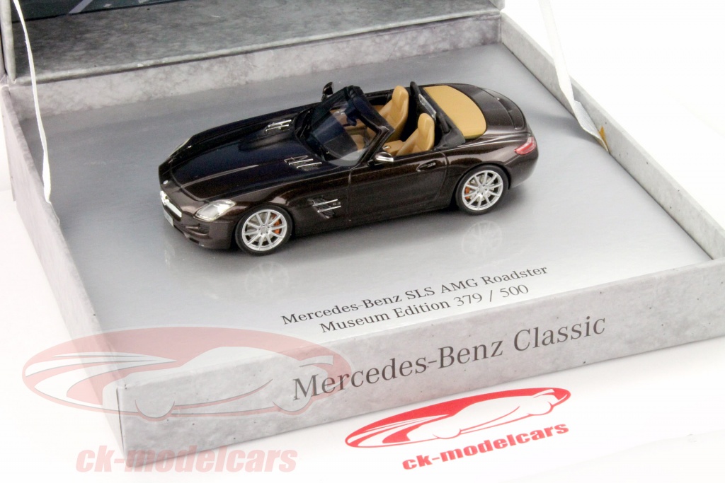 Schuco 1:43 Mercedes-Benz SLS AMG Roadster brown B66055747 model car ...