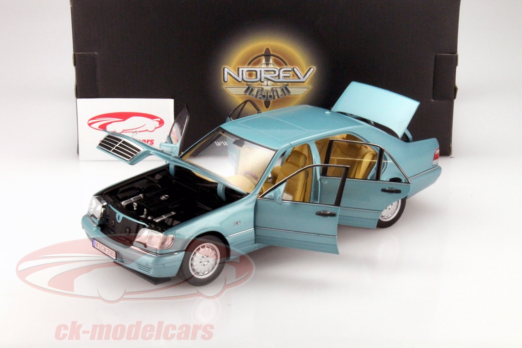 Norev 1:18 Mercedes-Benz S500 (W140) turquoise métallique 183561 modèle ...