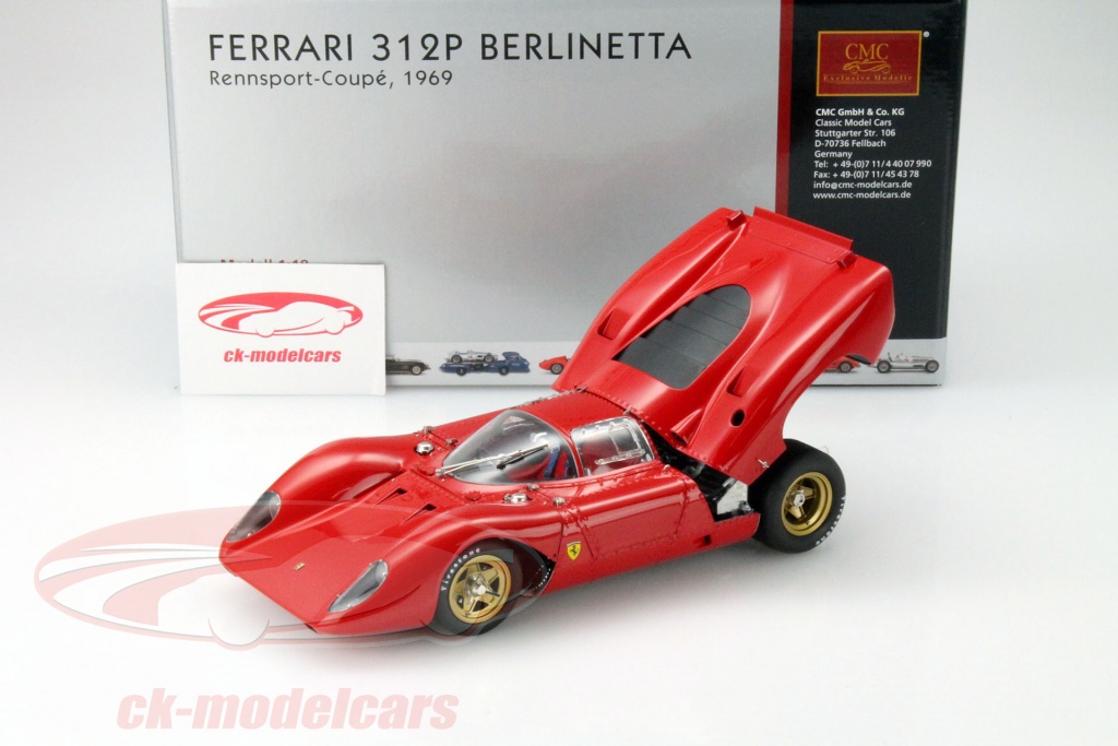 CMC 1:18 Ferrari 312P Berlinetta レーシングクーペ 年 1969 赤 M-096 モデル 車 M-096