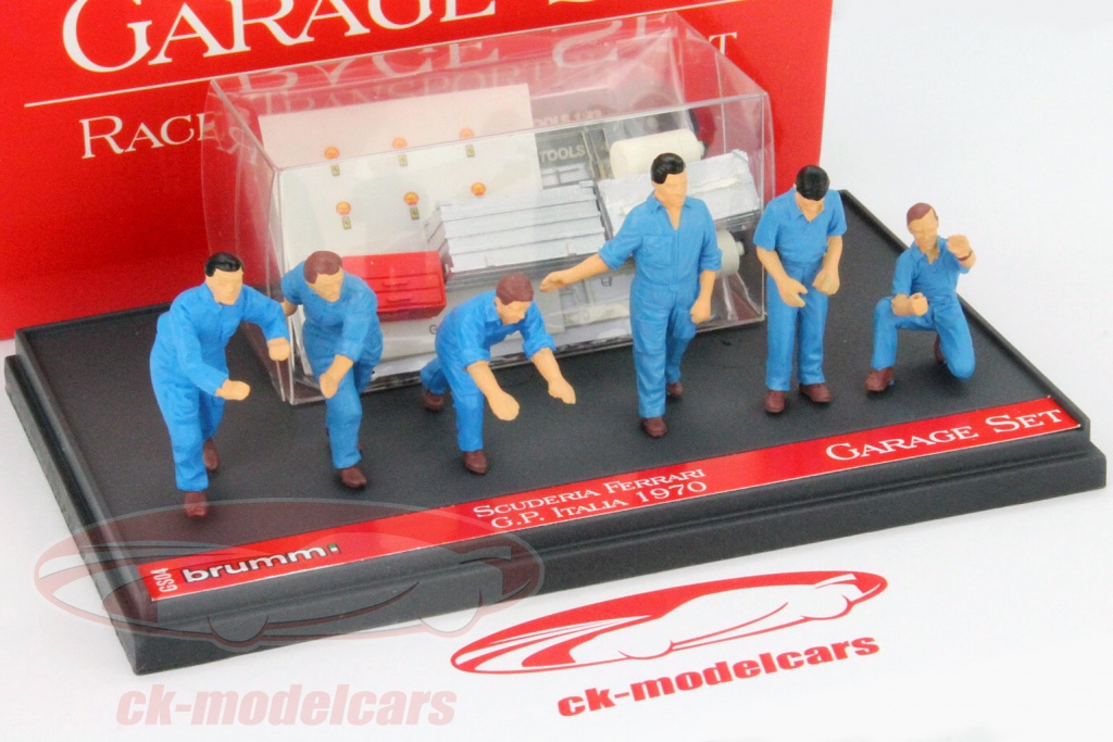Brumm 1:43 Scuderia Ferrari Garage Set GP Italien Formel 1 1970 GS04 ...