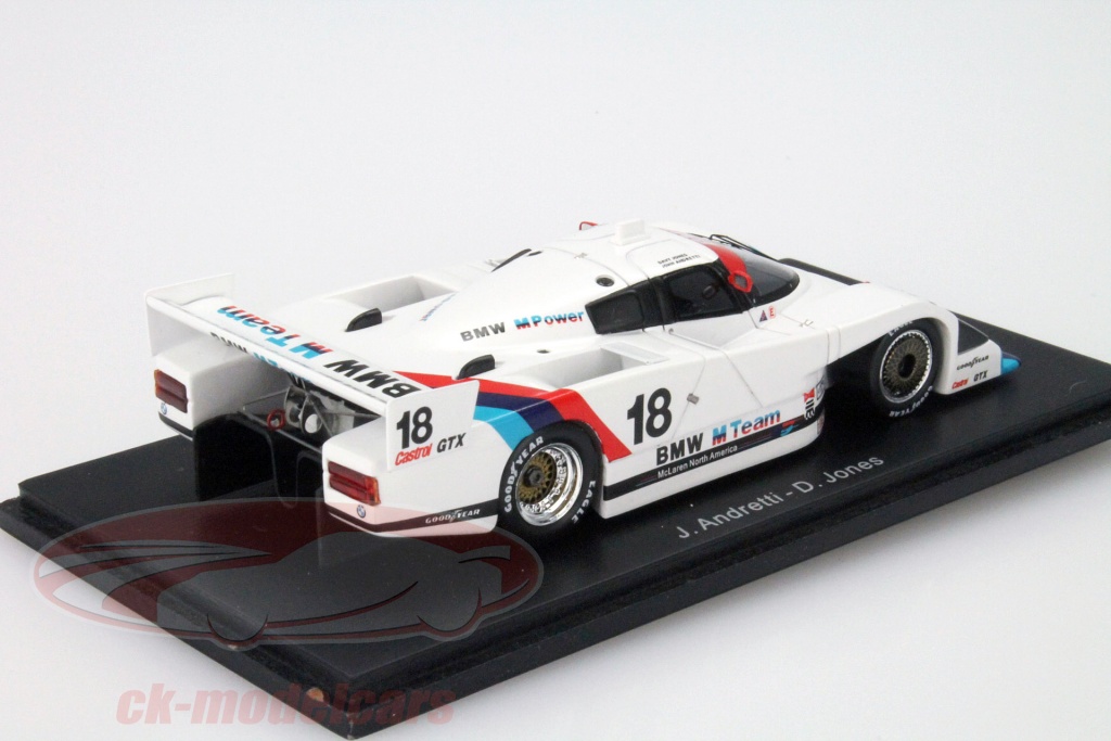 Spark 1:43 March 86G BMW #18 Winner Watkins Glen 1986 Andretti / Jones ...