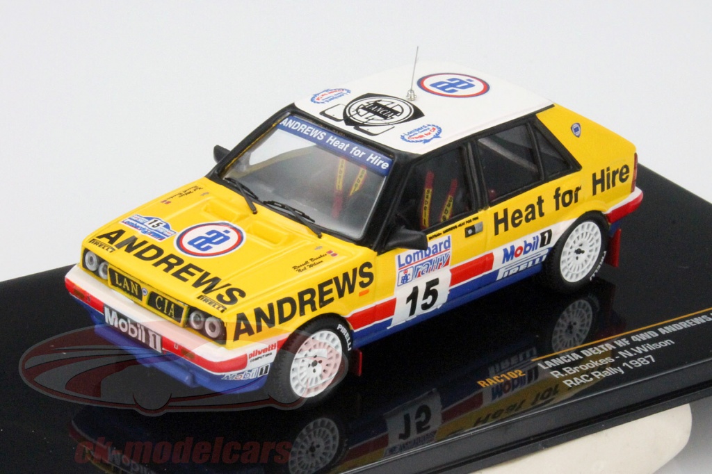 Ixo 1:43 Lancia Delta RF 4WD Andrews Heat for Hire #15 RAC Rally 1987 ...