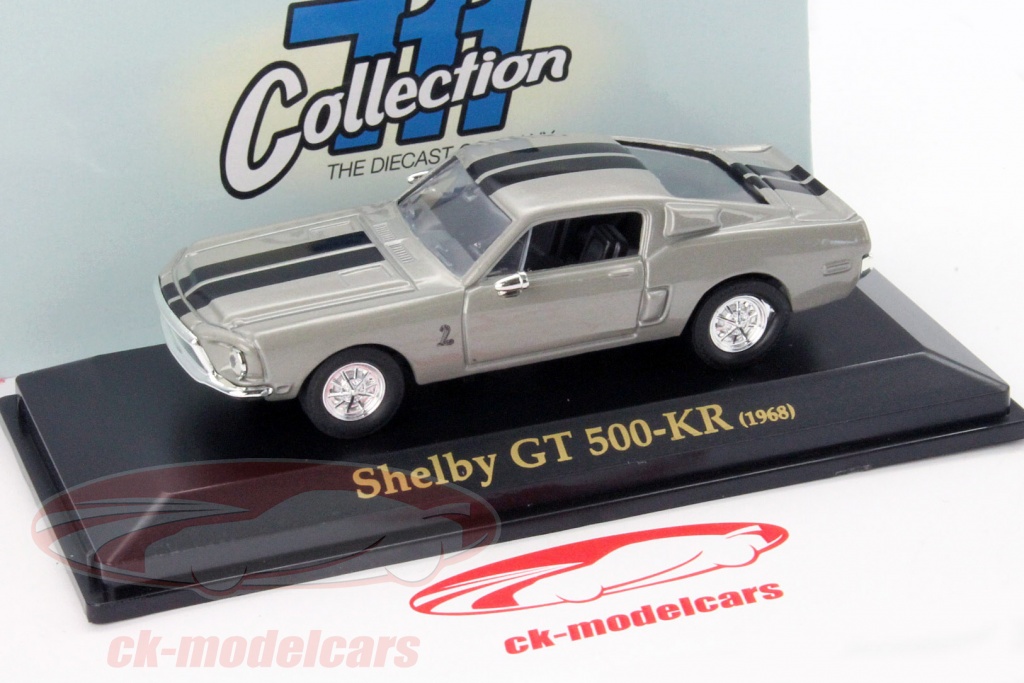 711 Collection 1:43 Ford Mustang Shelby GT500 KR 年 1968 グレー 43200 モデル 車 43200 047816432007