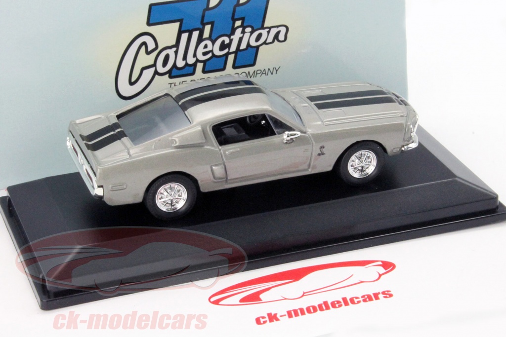 711 Collection 1:43 Ford Mustang Shelby GT500 KR 年 1968 グレー 43200 モデル 車 43200 047816432007