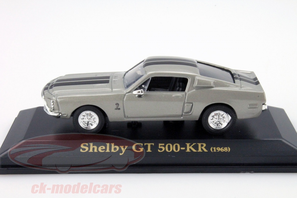 711 Collection 1:43 Ford Mustang Shelby GT500 KR 年 1968 グレー 43200 モデル 車 43200 047816432007