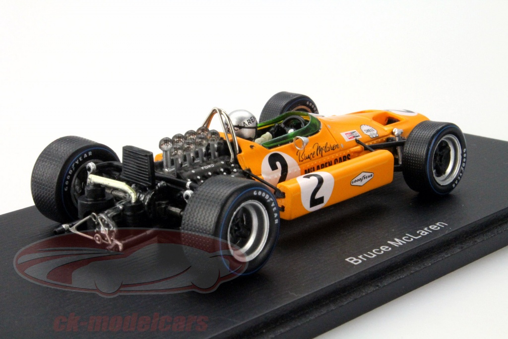 Spark 1:43 B. McLaren McLaren M7A #2 Spain GP Formula 1 1968 S3116 ...