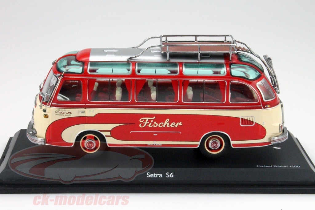 Schuco 1:43 Setra S6 Autobús Pescador rojo - crema blanco 450283700 ...