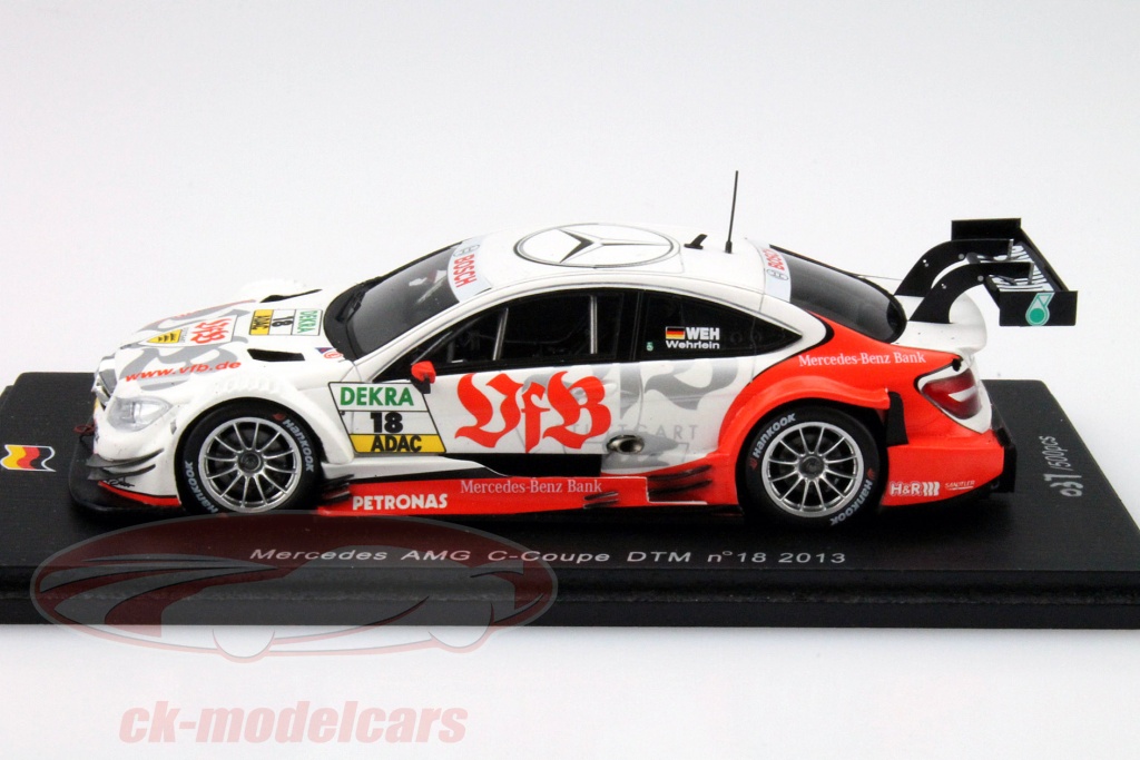 Spark 1:43 P. Wehrlein Mercedes AMG C-Coupé #18 DTM 2013 stern / AMG ...