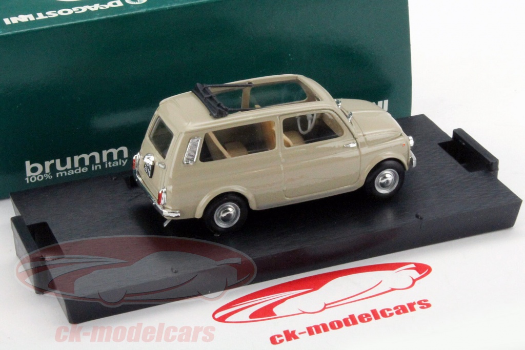 Brumm 1:43 Fiat 500 Giardiniera Jaar 1965 beige 05/30 model auto 05/30