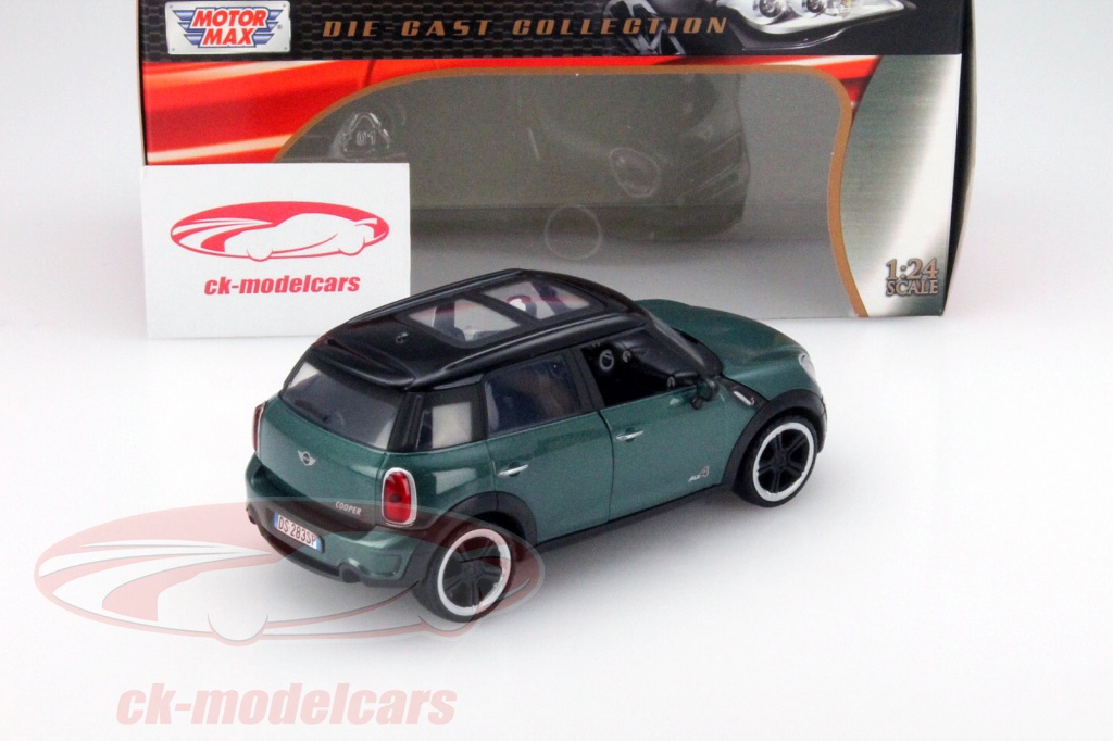 MotorMax 1:24 Mini Cooper S Countryman dark green metallic 73353 model ...