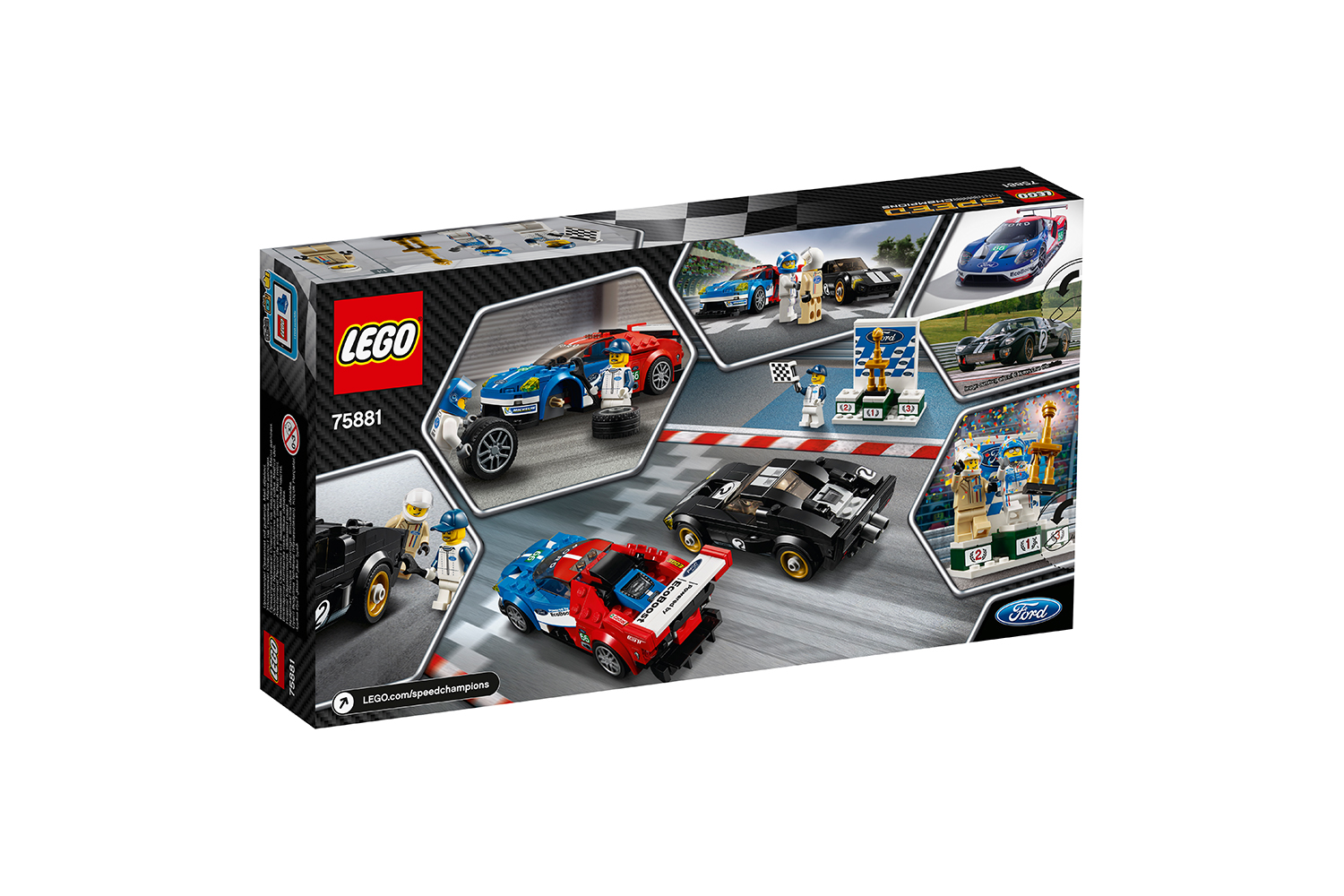 LEGO® Speed Champions 2016 Ford GT & 1966 Ford GT40 75881 modelo coche ...