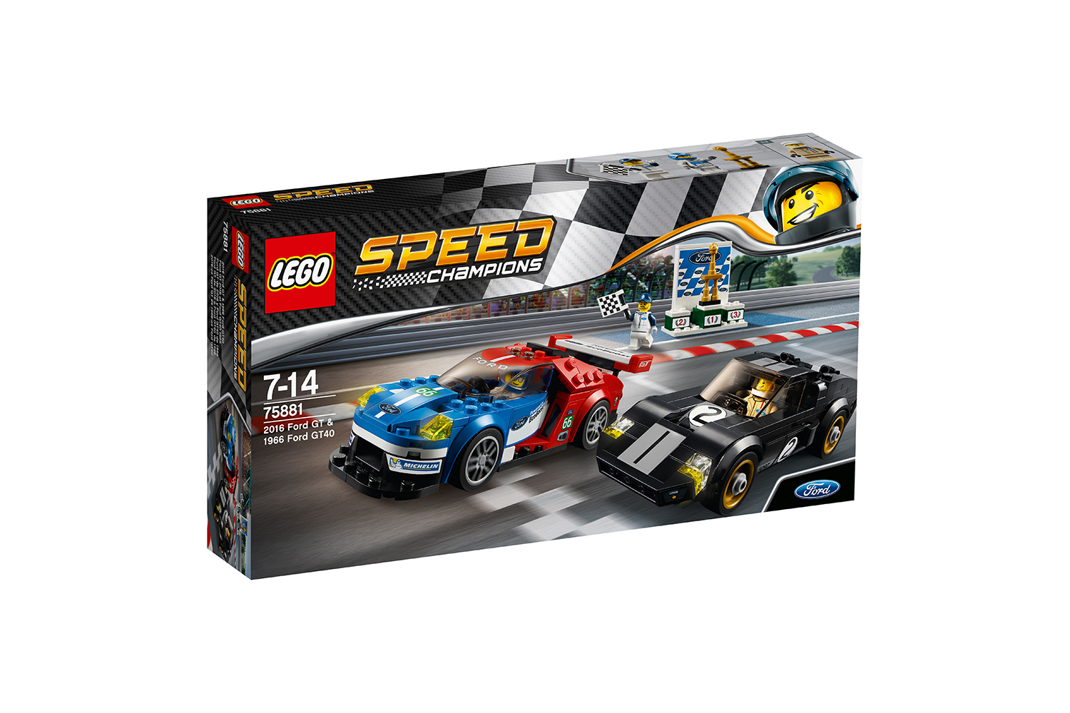LEGO® Speed Champions 2016 Ford GT & 1966 Ford GT40 75881 modelo coche ...