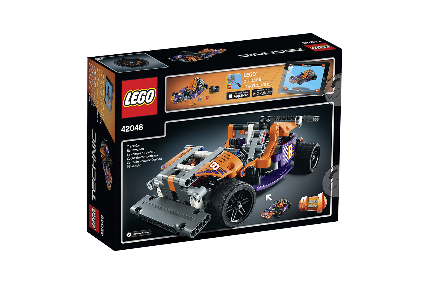 LEGO® Technic las carreras de kart #8 púrpura / naranja 42048 modelo ...